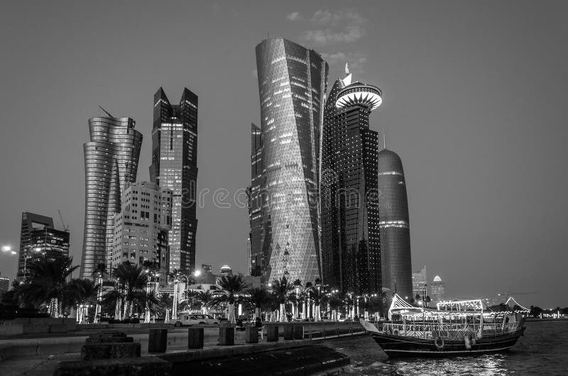 Doha City, Qatar editorial photo. Image of downtown, white - 79195506