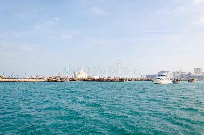 Doha Corniche with Museum of Islamic Art in the Background Editorial ...