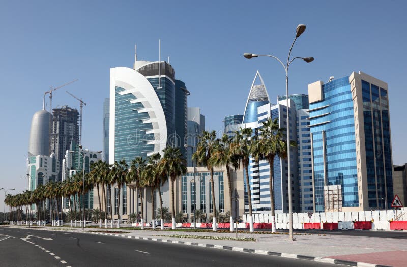 Dallah on Doha Corniche editorial stock photo. Image of tower - 50099253