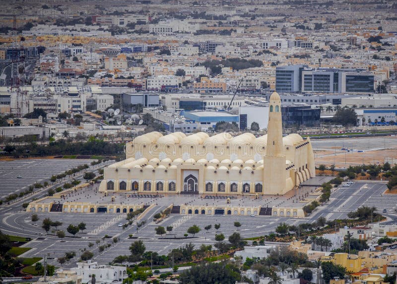 Grand Mosque Qatar editorial stock image. Image of landmark - 228571004
