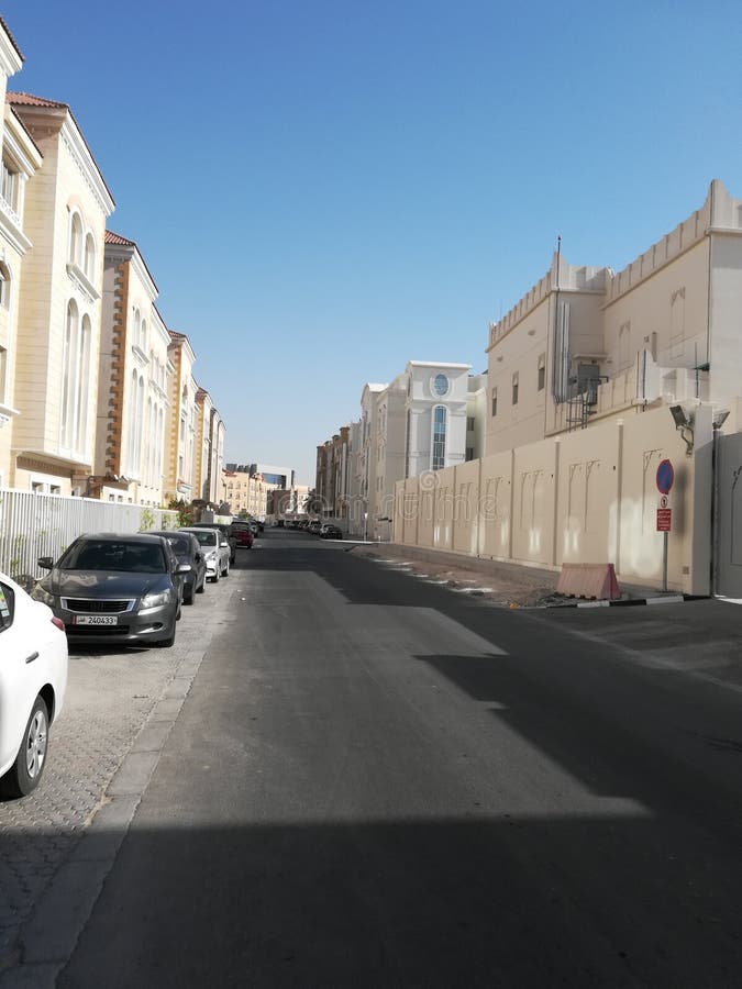 Doha inside street views editorial stock image. Image of doha - 218689399