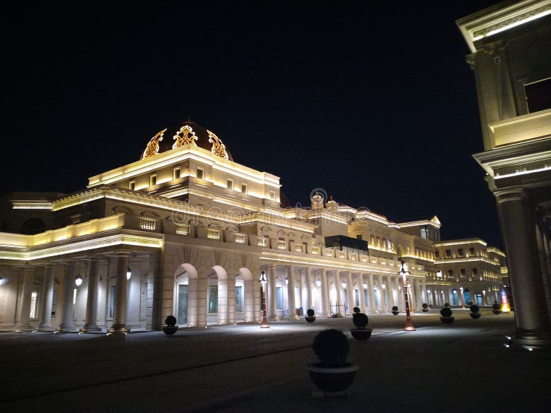 Doha stock photo. Image of doha, palace, niceview, night - 135189852