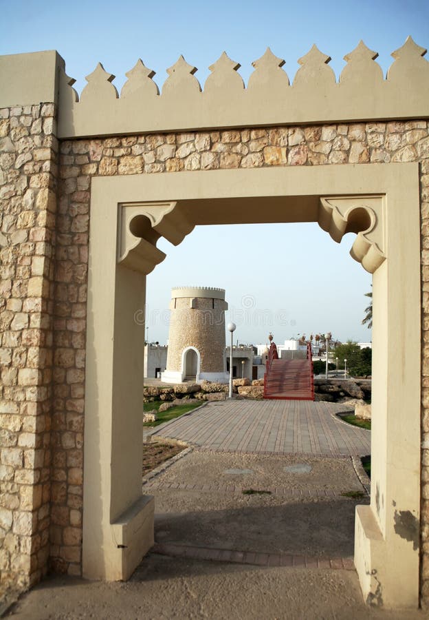 Rumailah Gate stock photo. Image of monument, gulf, corniche - 1584354