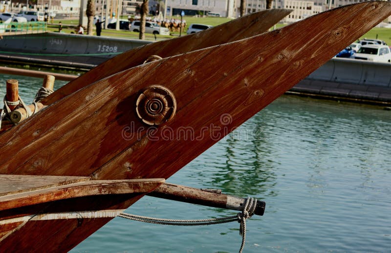 Doha Qatar Corniche Beache Boat Editorial Photography - Image of beache ...