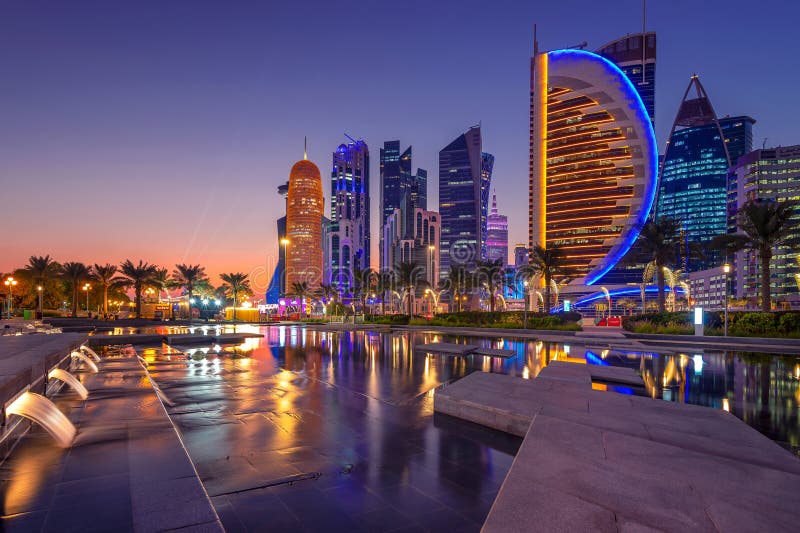 Beautiful Doha Skyline View from Sheraton Park Editorial Photo - Image ...
