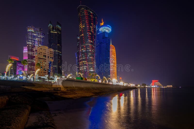 Beautiful Doha Skyline View from Sheraton Park Editorial Photo - Image ...
