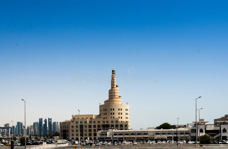 Doha Qatar stock image. Image of tower, river, landmark - 347581431