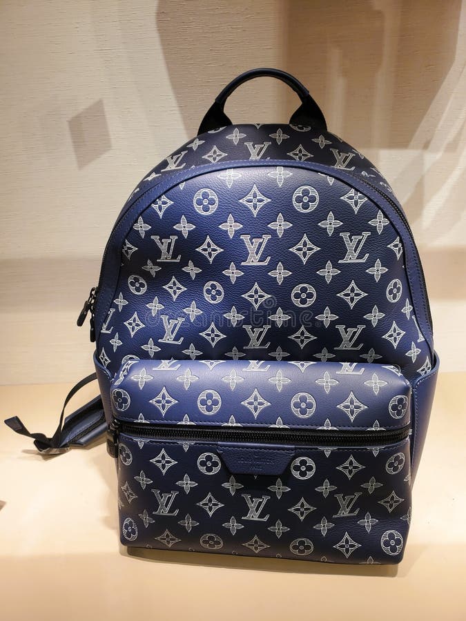 Doha, Qatar - Feb 1, 2025 - a Deep Navy Blue Louis Vuitton Backpack ...
