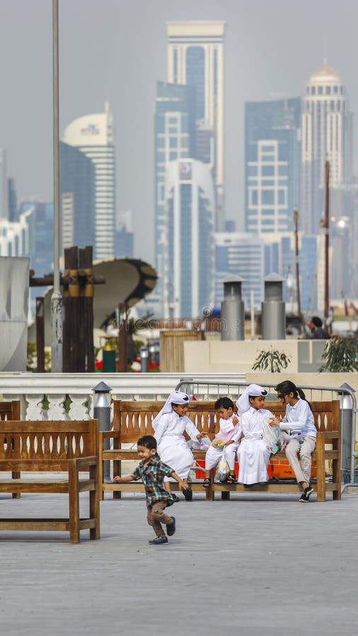 Local Children in Doha,Qatar Editorial Stock Photo - Image of color ...