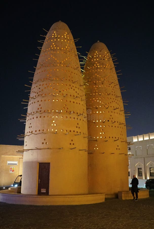 Doha, Qatar - Jan 18, 2025 - the Unique and Tall Tower Structure of the ...