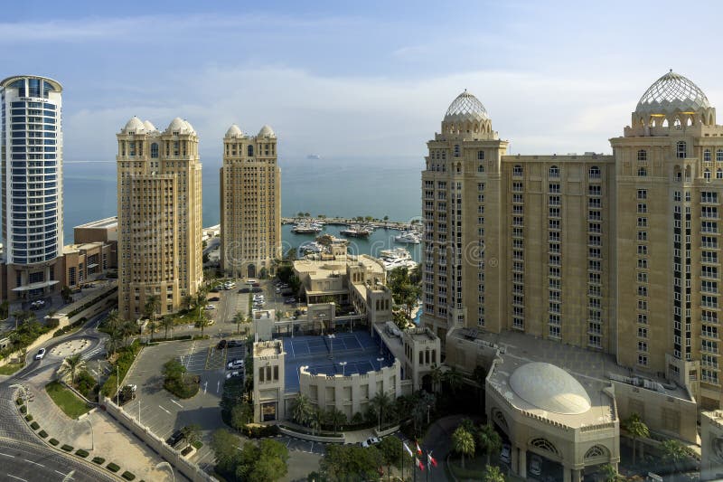Aerial View of West Bay Doha Qatar Editorial Photography - Image of ...