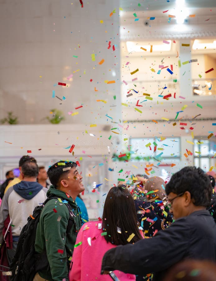 Shower of Confetti at the End of the Parade in Washington DC Editorial ...