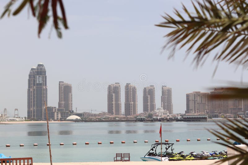 Doha Qatar Katara Cultural Village Beach Editorial Stock Image - Image ...