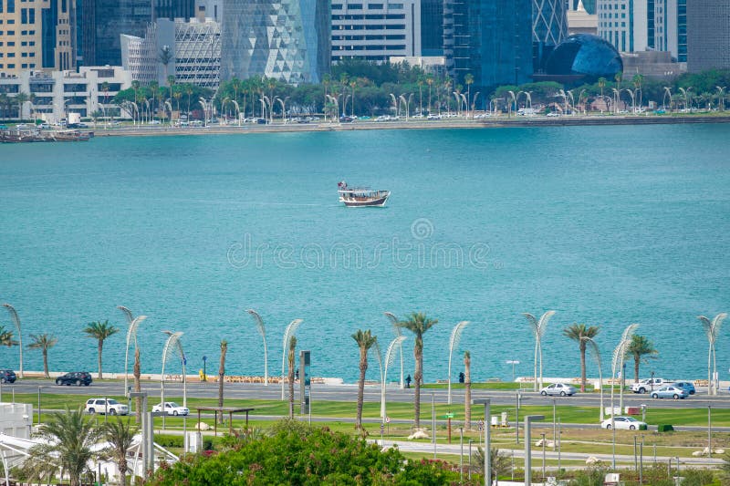 View on the Corniche and the Fishing Port of the City of Bejaia ...