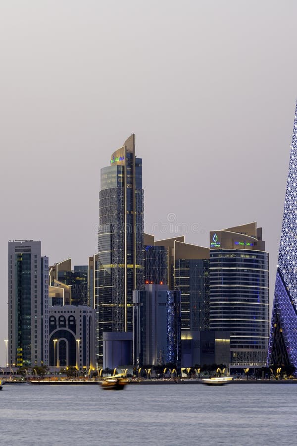 Qatar Energy Building Doha Skyline Qatar Editorial Image - Image of ...