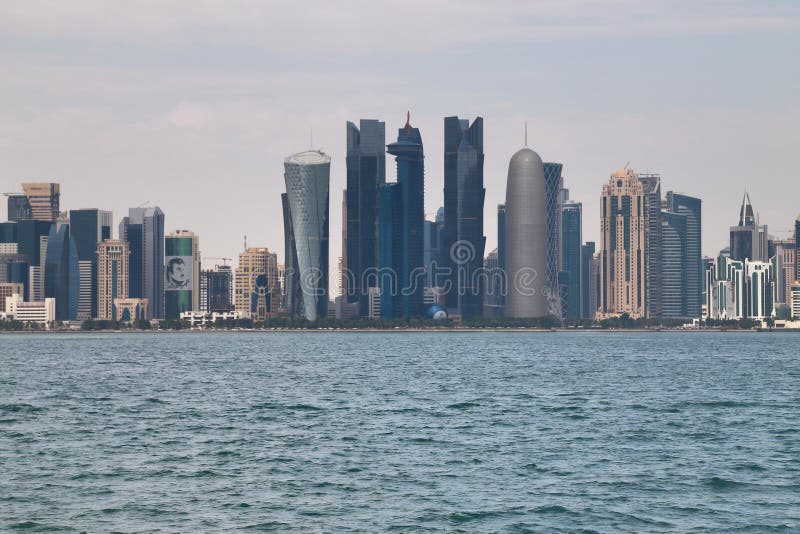 Doha ,Qatar November 15 ,2018 the View of Doha Harbor, Qatar from ...