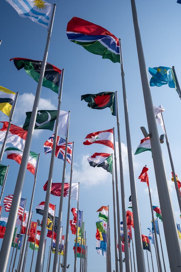 The Flag Plaza Doha, Qatar. Editorial Stock Image - Image of cloth ...