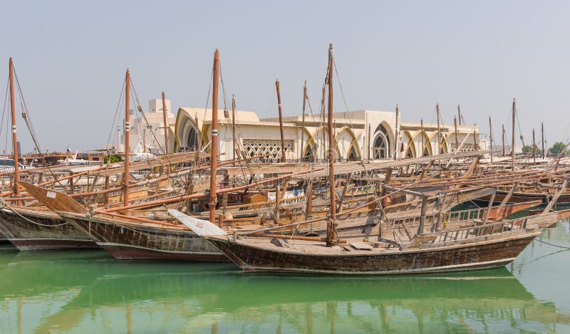 The Dhow Harbout, Doha. Qatar Stock Image - Image of middle ...