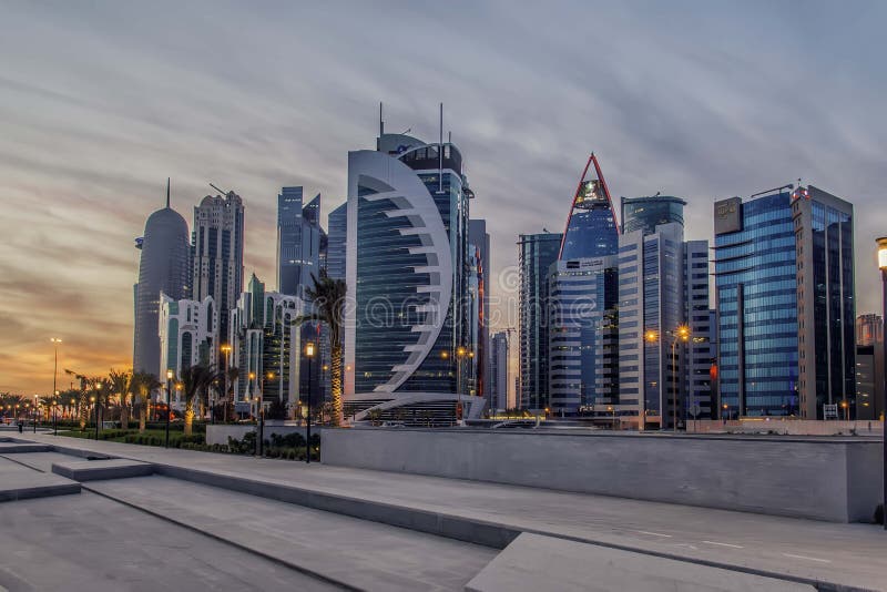 Doha Buildings and Landmark Editorial Photo - Image of cityscape ...