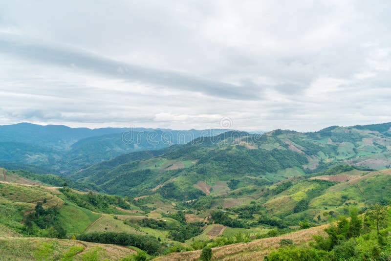 Doi Chang Mountain Hill at Chiang Mai in Thailand Stock Photo - Image ...