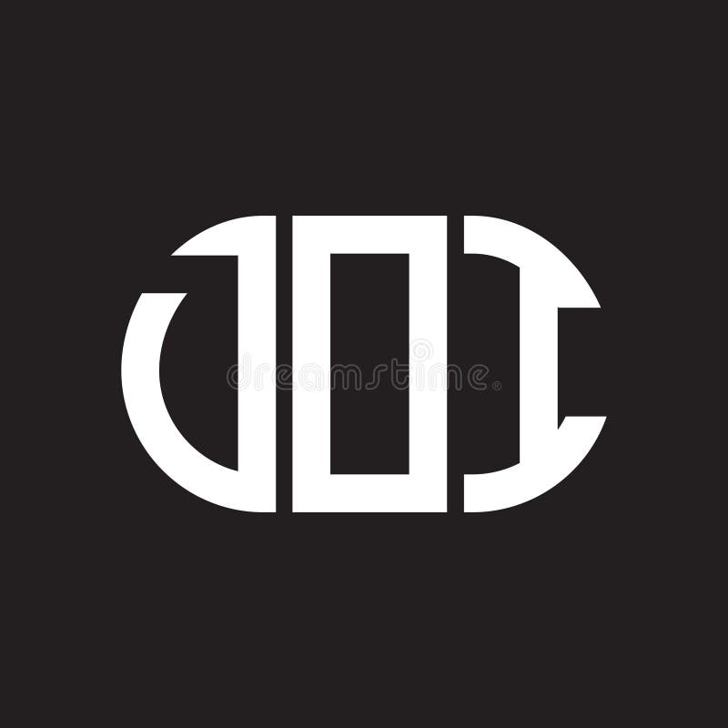 DOI Letter Logo Design on Black Background. DOI Creative Initials ...