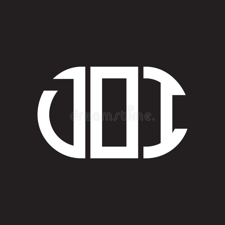 DOI Letter Logo Design on Black Background. DOI Creative Initials ...