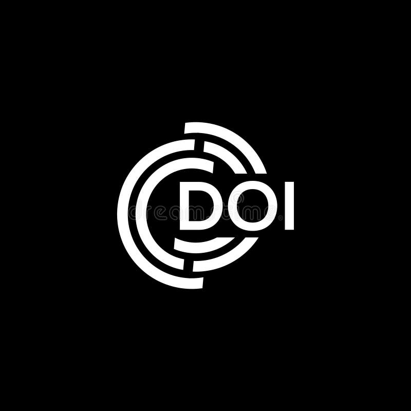 DOI Letter Logo Design on Black Background. DOI Creative Initials ...