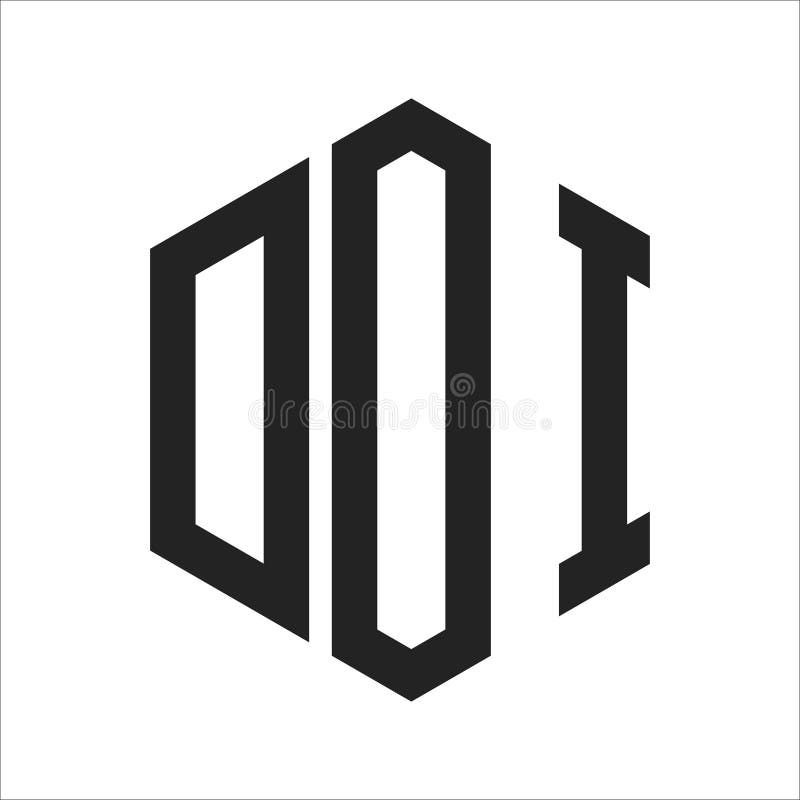 DOI Logo Design. Initial Letter DOI Monogram Logo Using Hexagon Shape ...