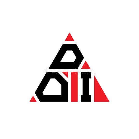 DOI Triangle Letter Logo Design with Triangle Shape. DOI Triangle Logo ...