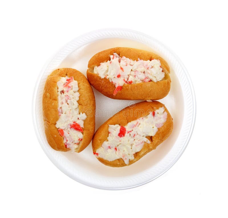 Doigt Rempli Par Viande De Crabe Rolls Image stock - Image du ...