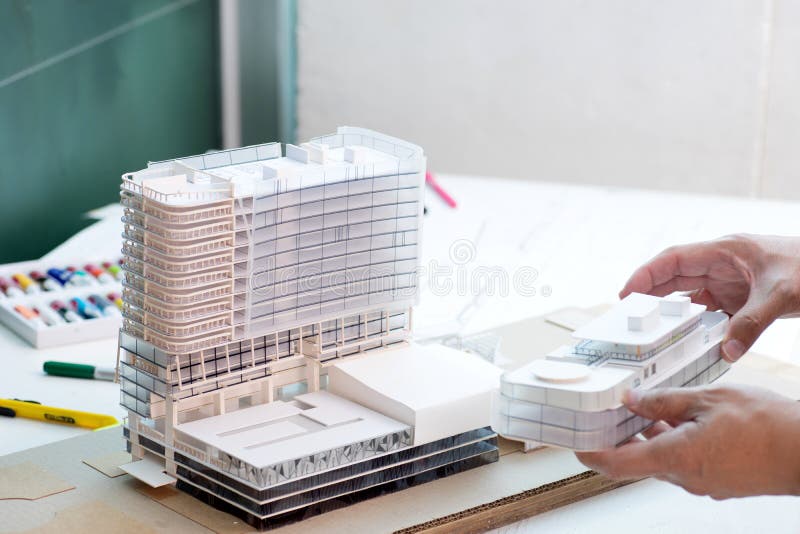 Doing Architecture Small Model Dummy Stock Image - Image of modern ...
