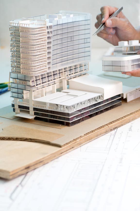 Doing Architecture Small Model Stock Image - Image of indoors, designer ...