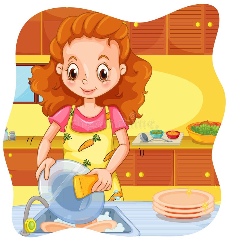 Doing Dishes Stock Illustrations – 408 Doing Dishes Stock Illustrations ...