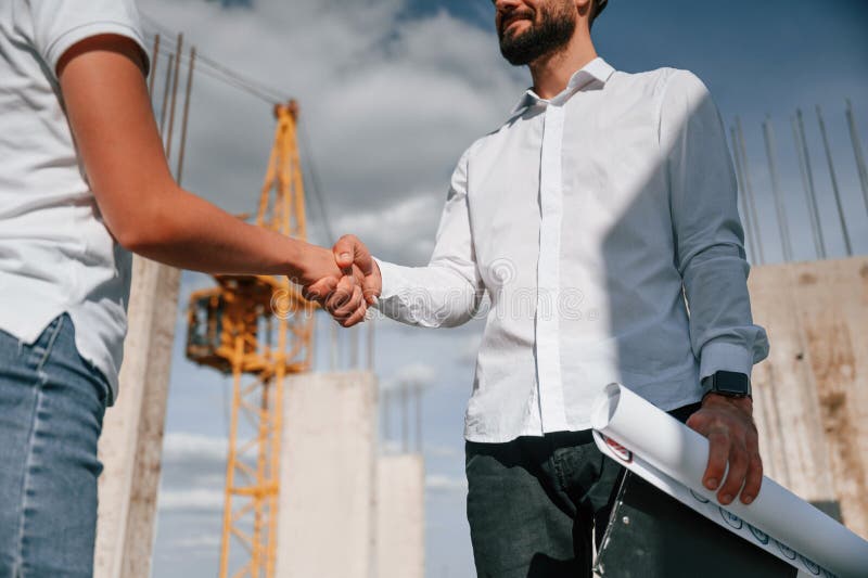 Doing Handshake. Successful Agreement. Man in Uniform Working with ...