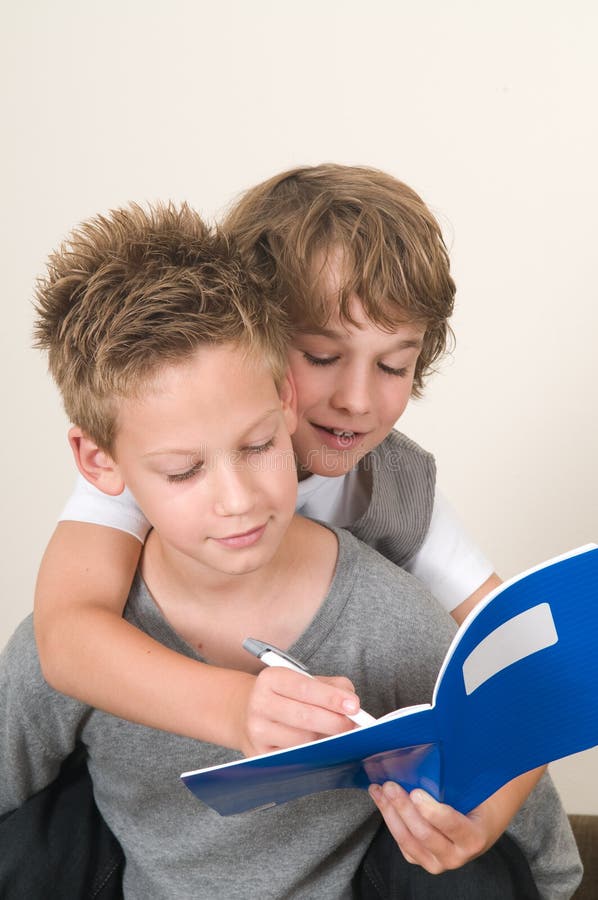 Doing Homework while Gaming Stock Photo - Image of learning, school ...