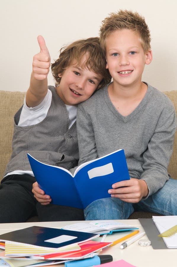 Doing Homework while Gaming Stock Photo - Image of learning, school ...