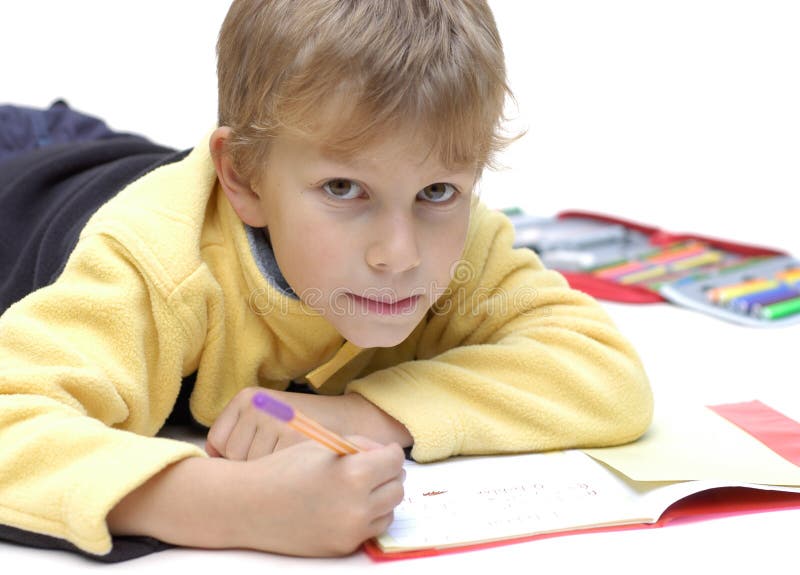 Doing homework stock image. Image of writing, homework - 259745