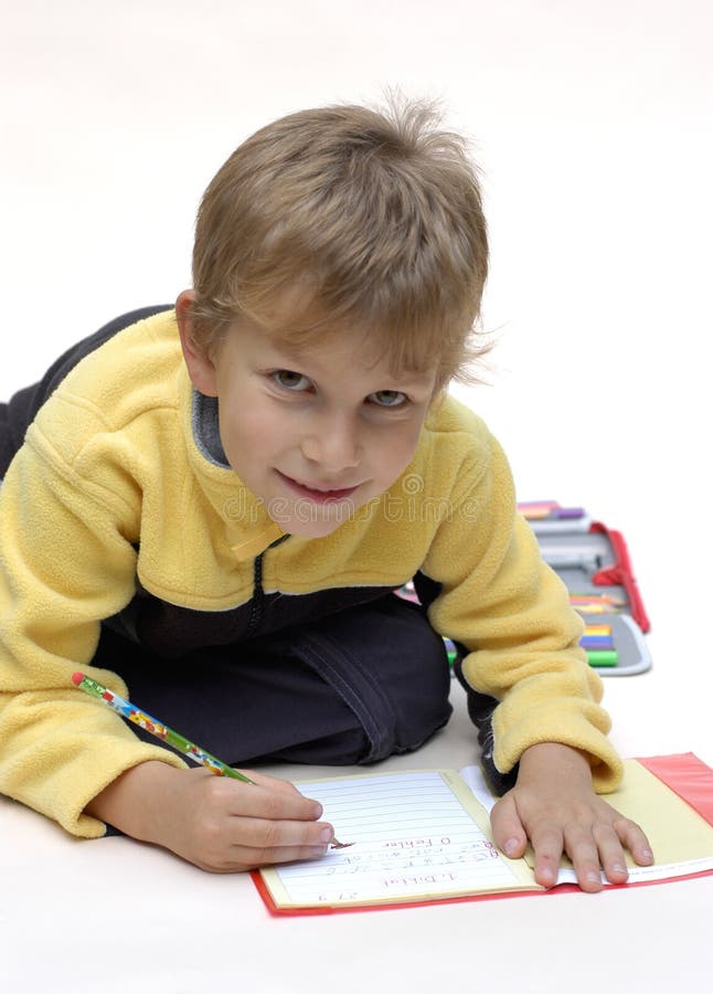 Doing homework stock image. Image of writing, homework - 259745