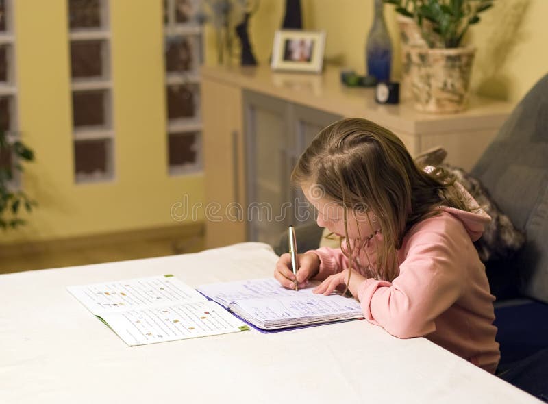 Doing homework stock image. Image of studying, study, writing - 3622825