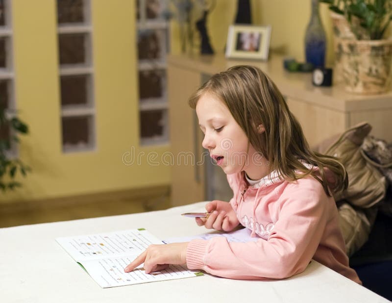 Doing homework stock image. Image of studying, study, writing - 3622825