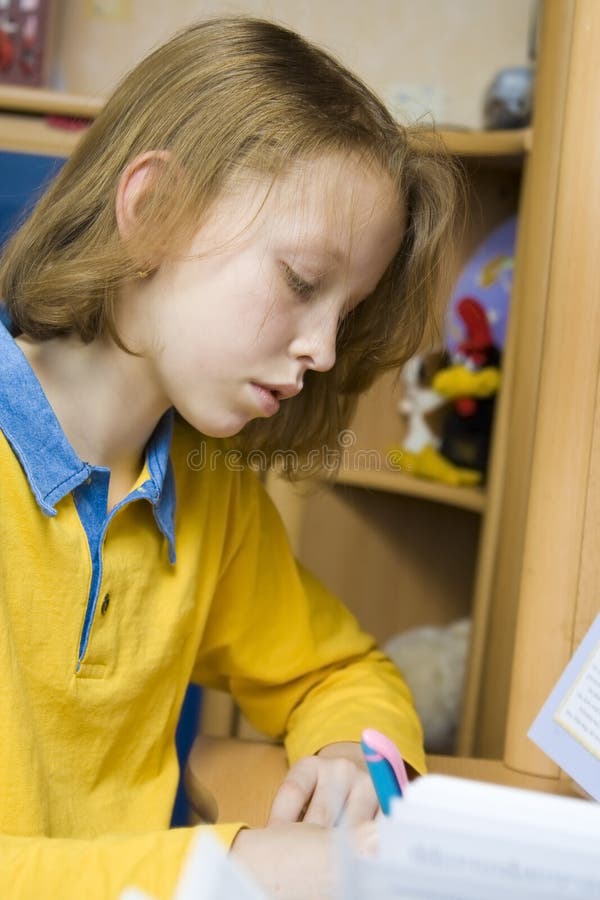 Doing homework stock photo. Image of learn, concentrating - 4295014