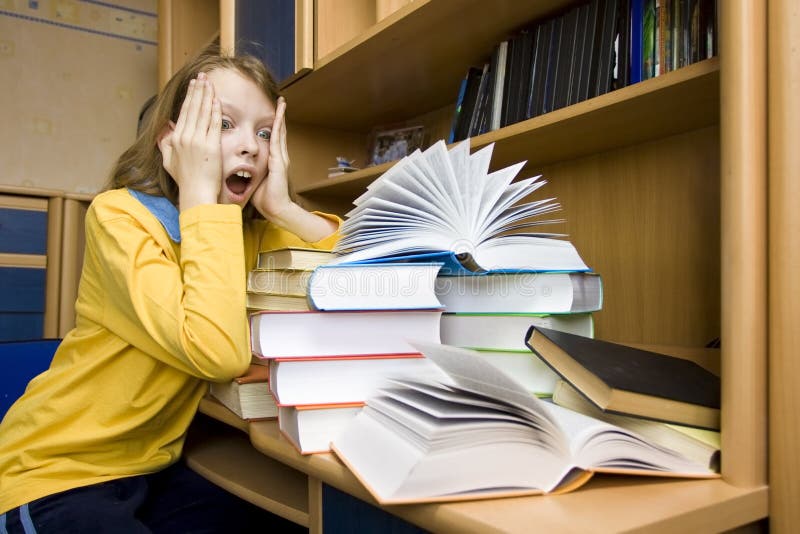 Doing homework stock photo. Image of learn, concentrating - 4295014