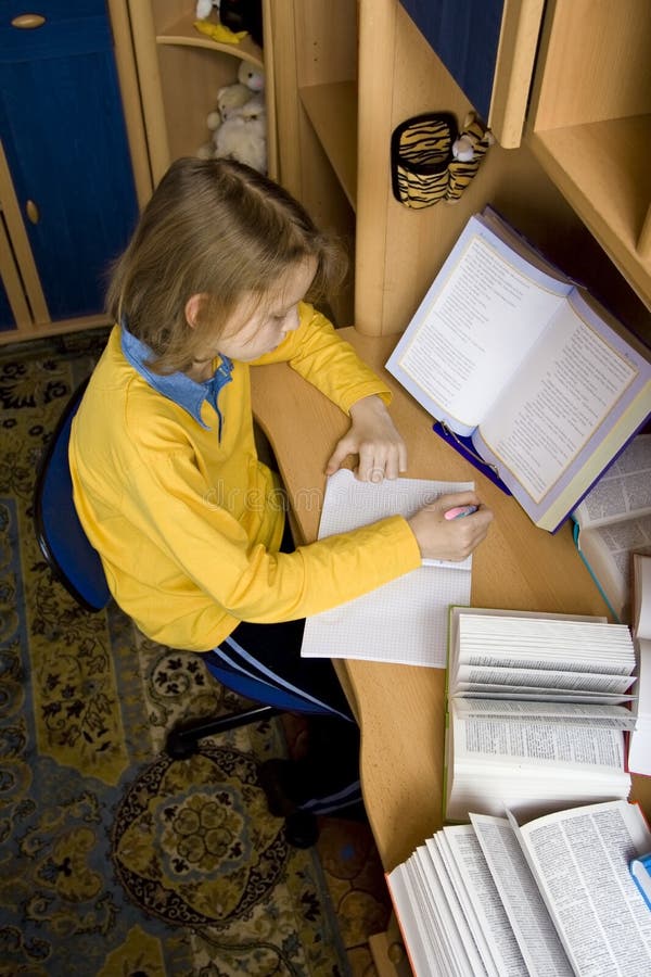 Doing homework stock photo. Image of learn, concentrating - 4295014