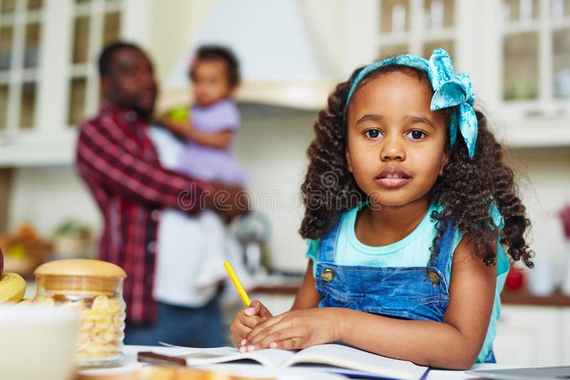 Doing homework stock photo. Image of education, pretty - 63776814