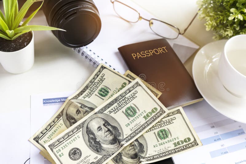 Doing International Business,US Dollar Bills and Financial Documents ...