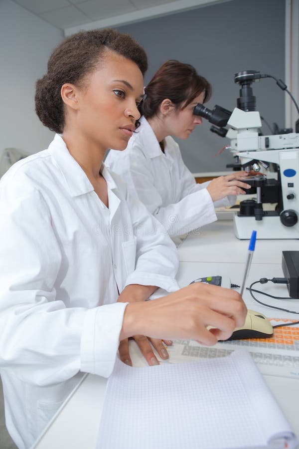 She Doing Laboratory Research Stock Image - Image of coat, caucasian ...