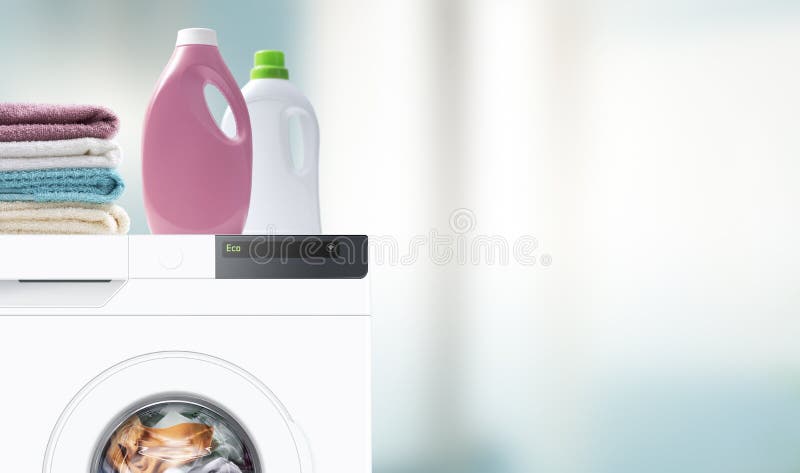 Doing laundry at home stock image. Image of room, bathroom - 245233231