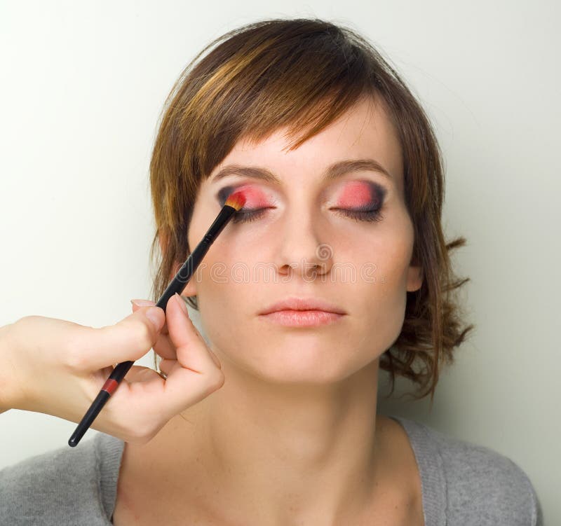 Doing makeup stock image. Image of brown, arrow, cosmetic - 7224263