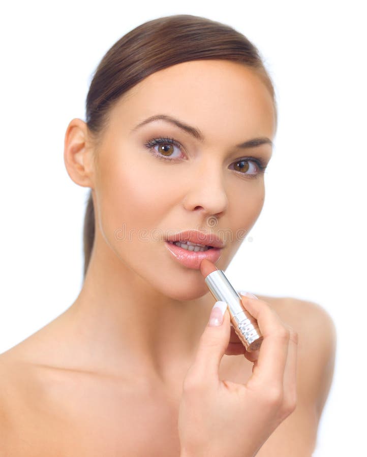 Doing Makeup stock image. Image of lovely, pure, bliss - 7821031
