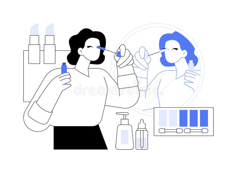 Cute Girl Doing Makeup Stock Illustrations 165 Cute Girl Doing Makeup